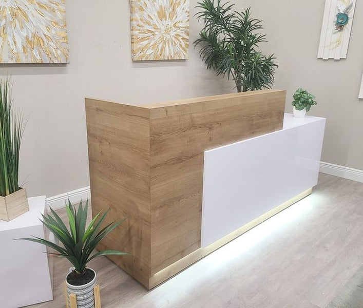 Sleek and Minimalist: Reception Desk Ideas for Contemporary Beauty Sal ...