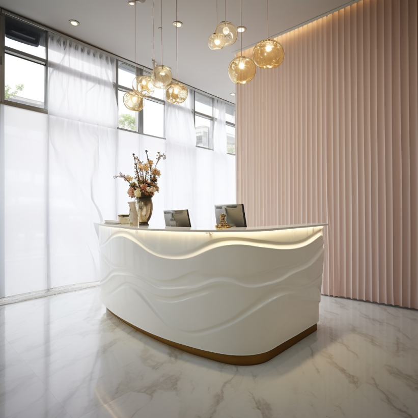 Captivate Your Clients with a Beautifully Designed Reception Desk for ...