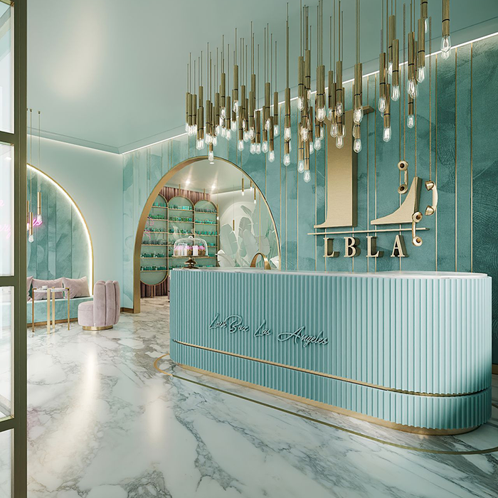 Elevate Your Space with the Naiad Stylish Modern Reception Desk — M2 Retail