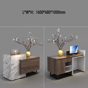 Cers Large Custom Modern Marble Office Reception Desk — M2 Retail