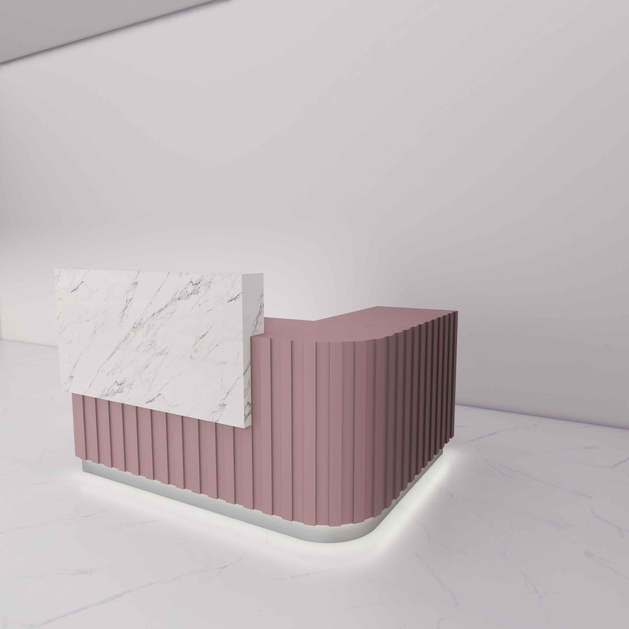 Dora Custom Marble Reception Desk — M2 Retail