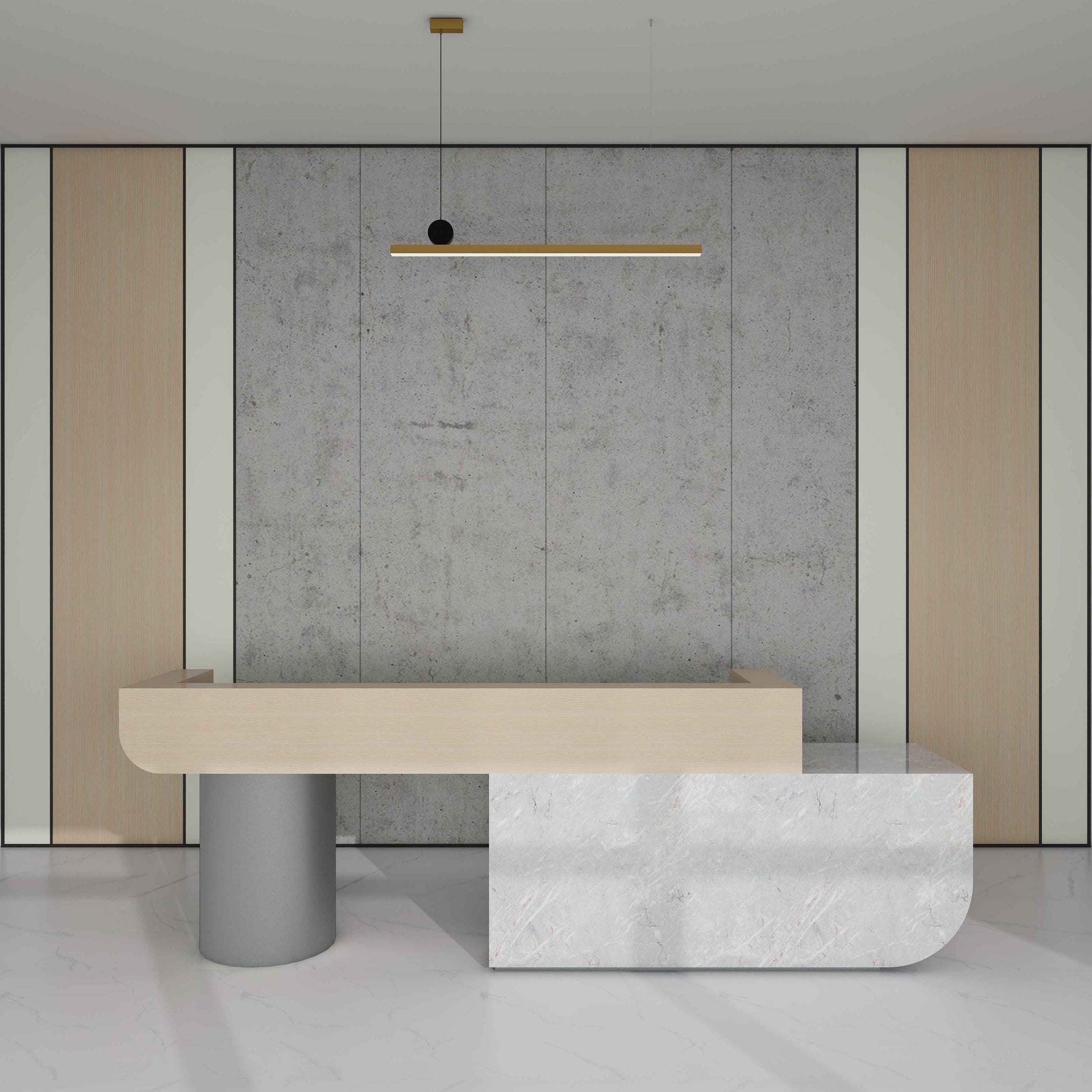 Hyas High-end Custom Reception Desk — M2 Retail