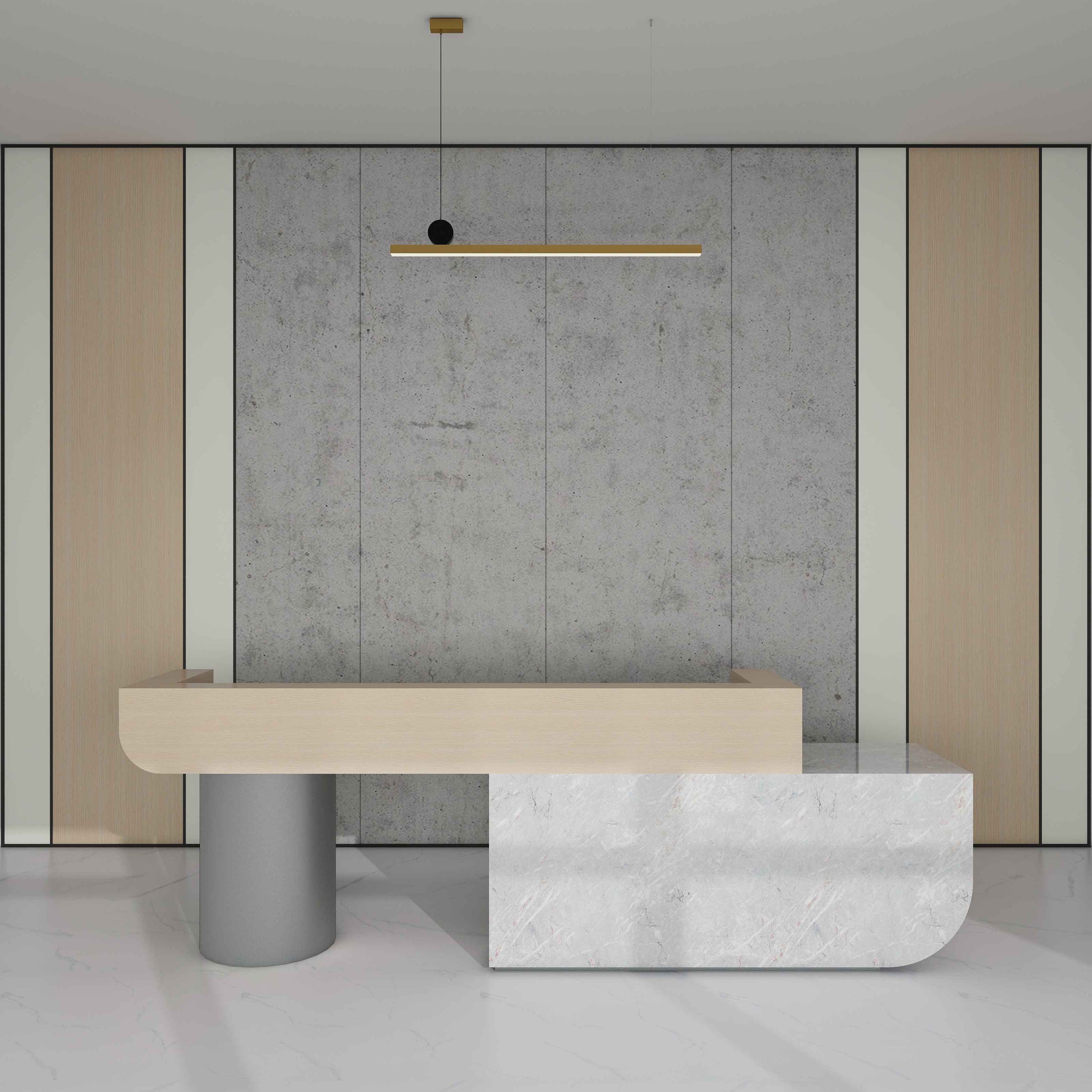 Hyas High-end Custom Reception Desk — M2 Retail