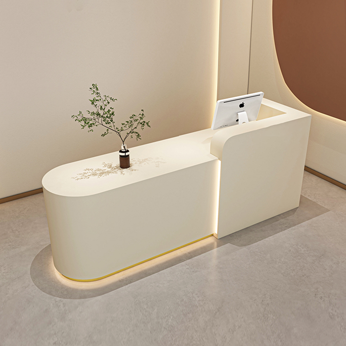 Eleus Modern Reception Desk with LED — M2 Retail