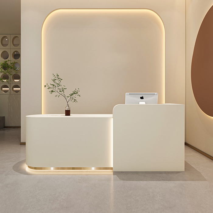 Eleus Modern Reception Desk with LED — M2 Retail