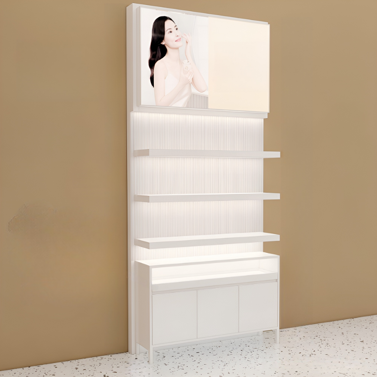 CLOUD Salon Spa Display Cabinet with Lightbox — M2 Retail