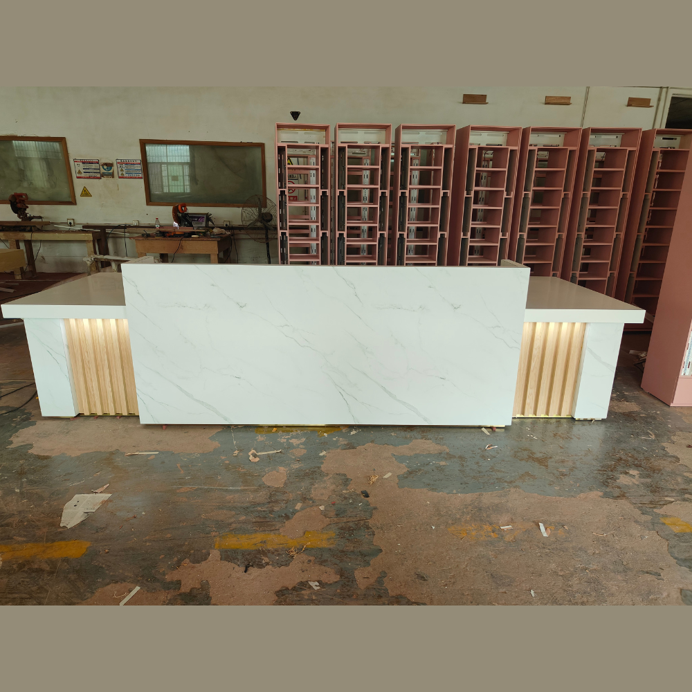 Campe Custom Grand Reception Desk for Office & Spa — M2 Retail