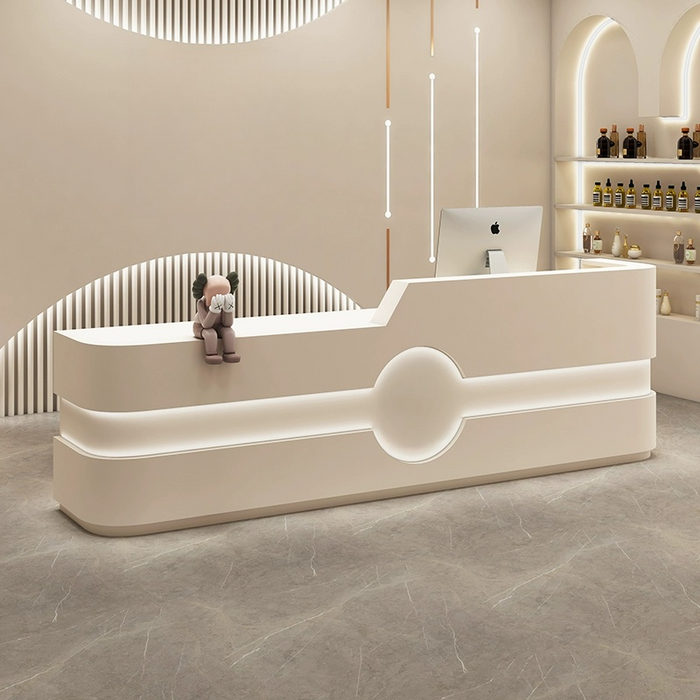 Deimos Salon Reception Desk with LED — M2 Retail