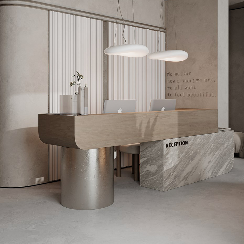 Hyas High-end Custom Reception Desk — M2 Retail