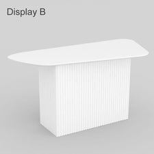 Pure White Retail Store WIndow Display Ideas with Promotion Table and ...