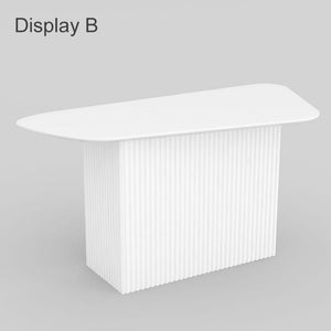 Pure White Retail Store WIndow Display Ideas with Promotion Table and ...