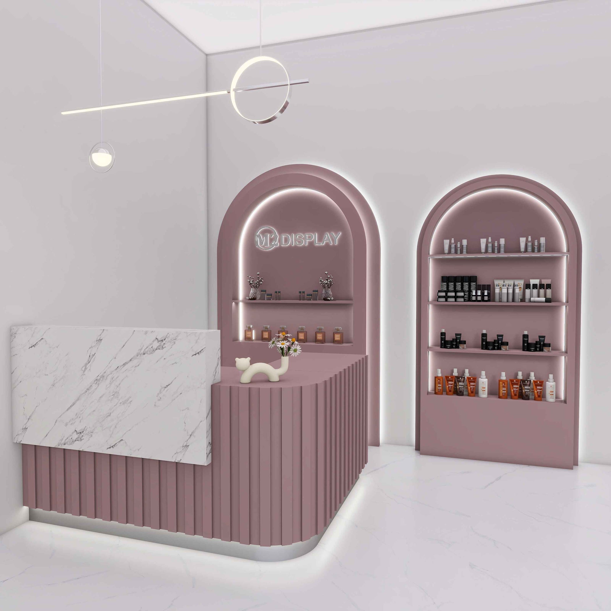 Dora Custom Marble Reception Desk — M2 Retail