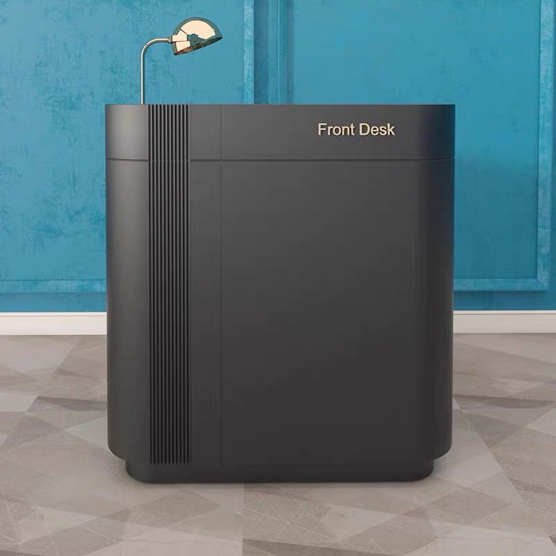 Metus Simple Small Black Reception Desk — M2 Retail