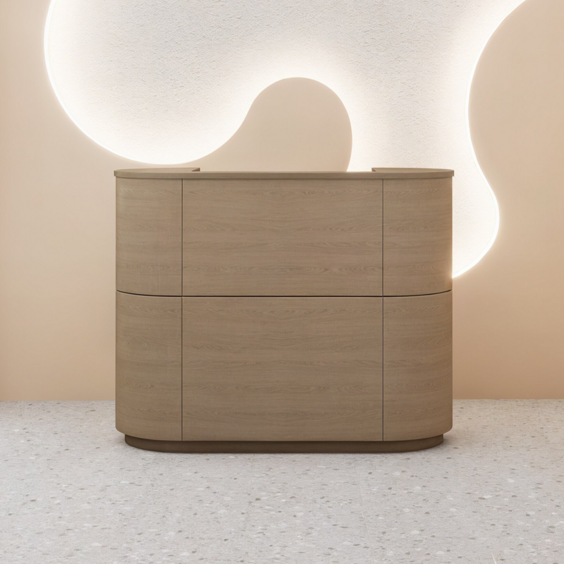 Poly Wood Reception Desk — M2 Retail