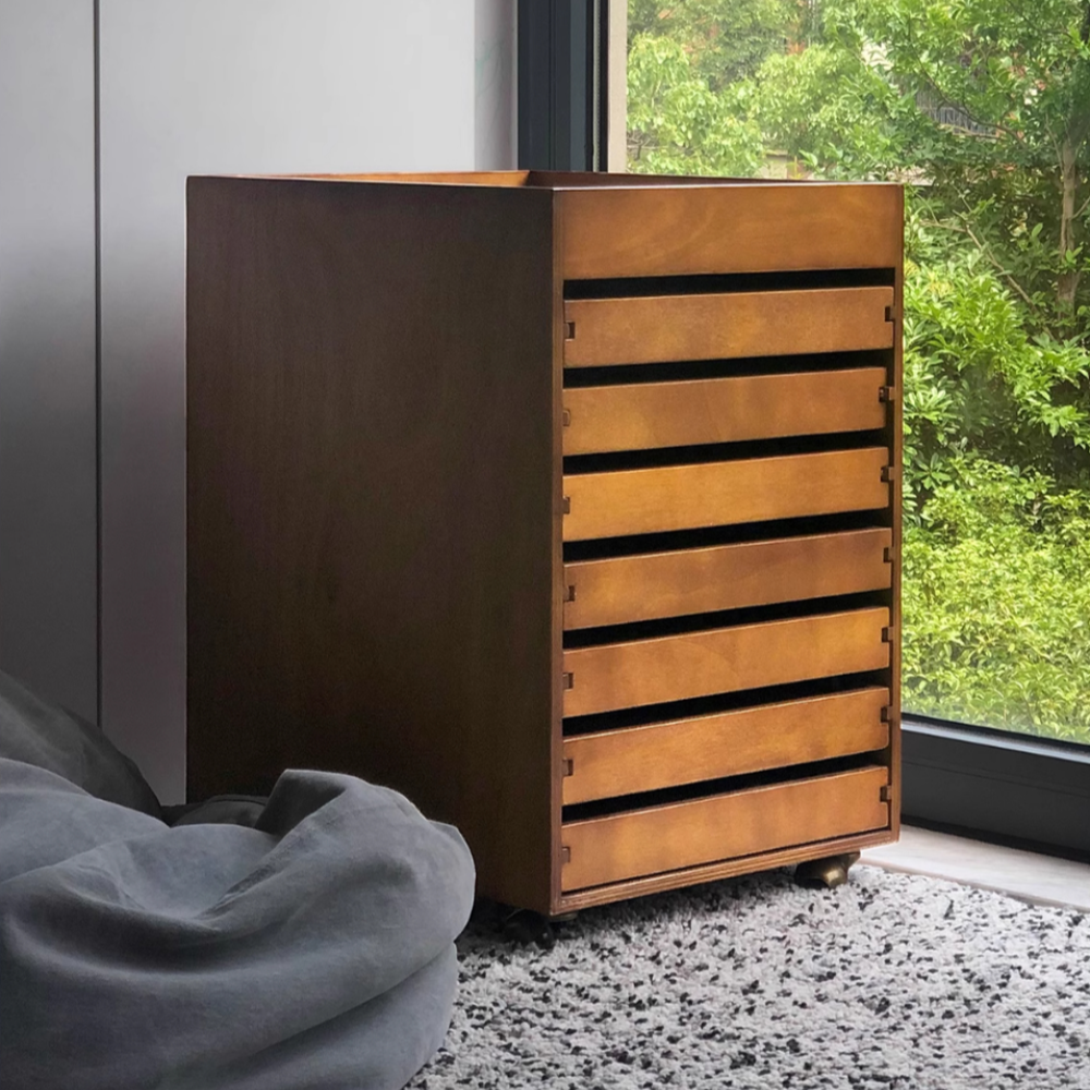 Solid Wood Mobile Drawer VIP Document Storage Under-Desk Cabinet for B ...