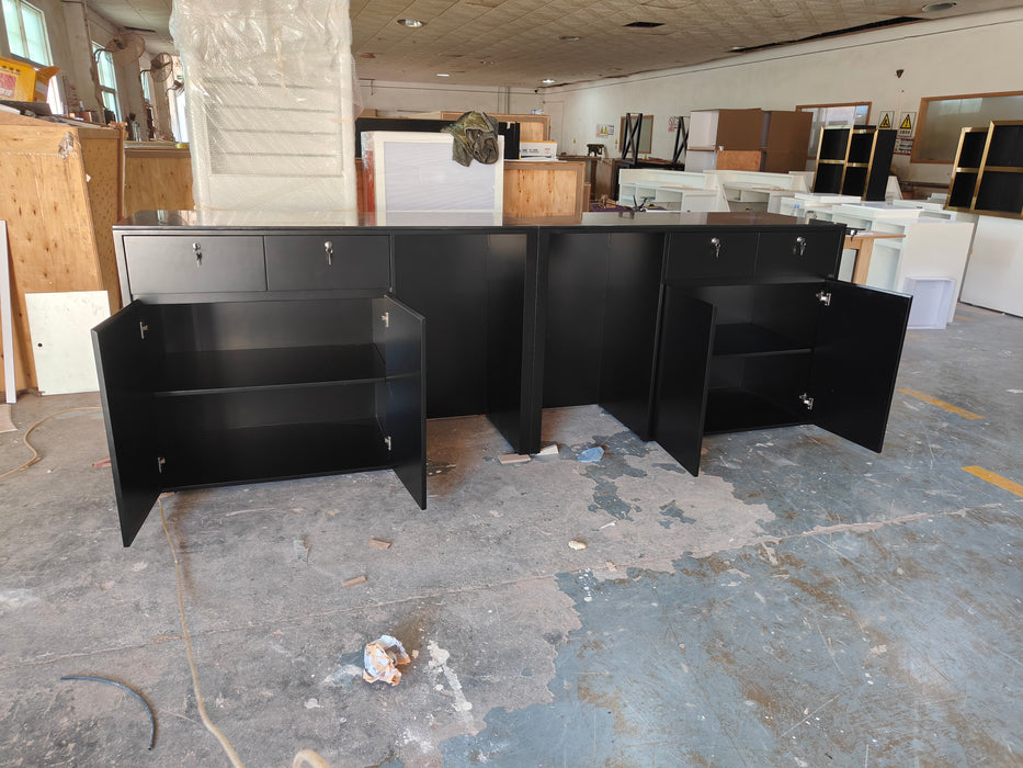 Industrial Style Bar Counter Restaurant Reception Desk Custom Marble C ...