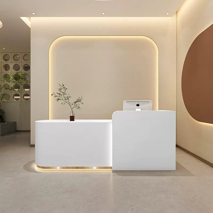 Eleus Modern Reception Desk with LED — M2 Retail