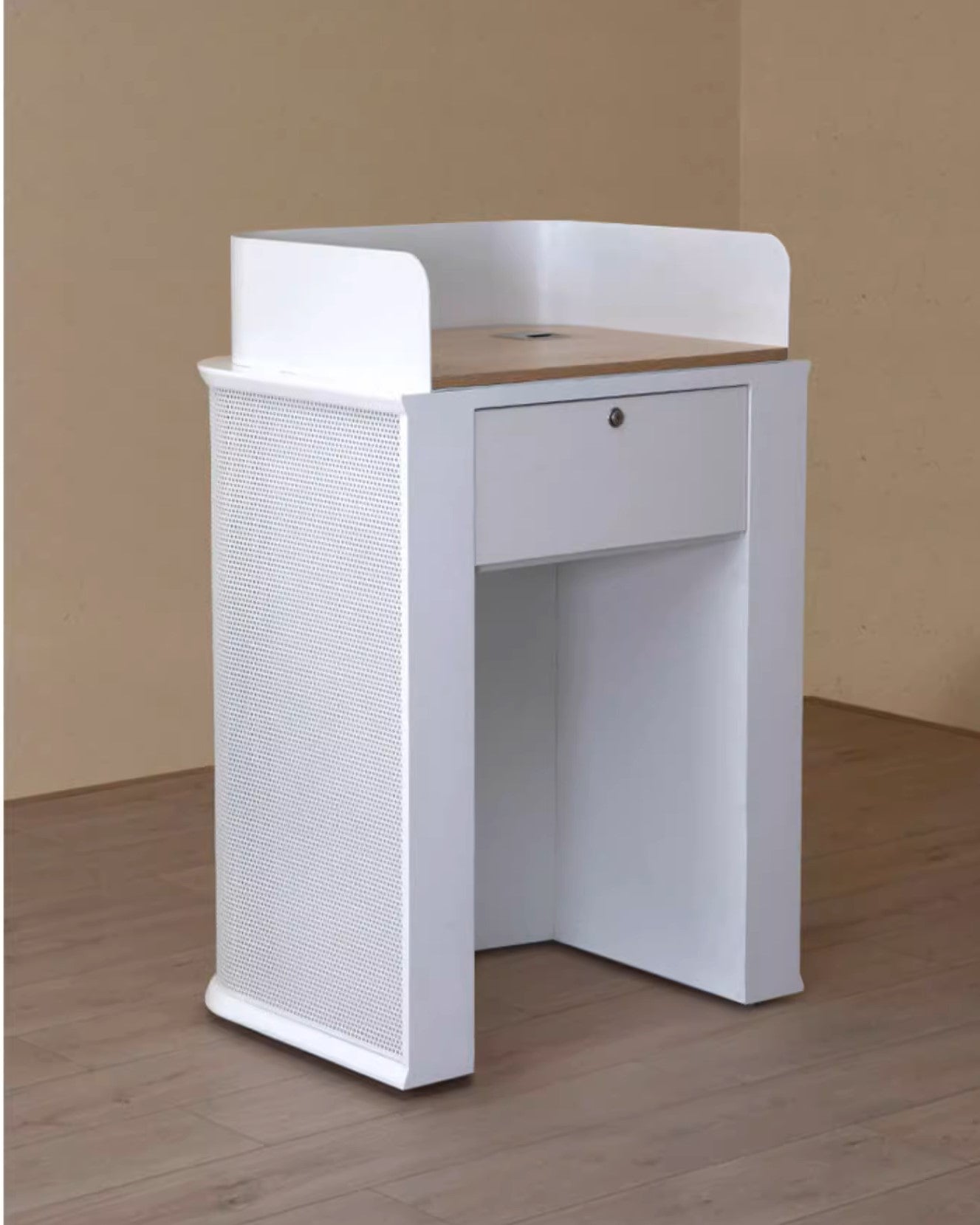Liora Small Stylish Movable Beauty Reception Desk — M2 Retail