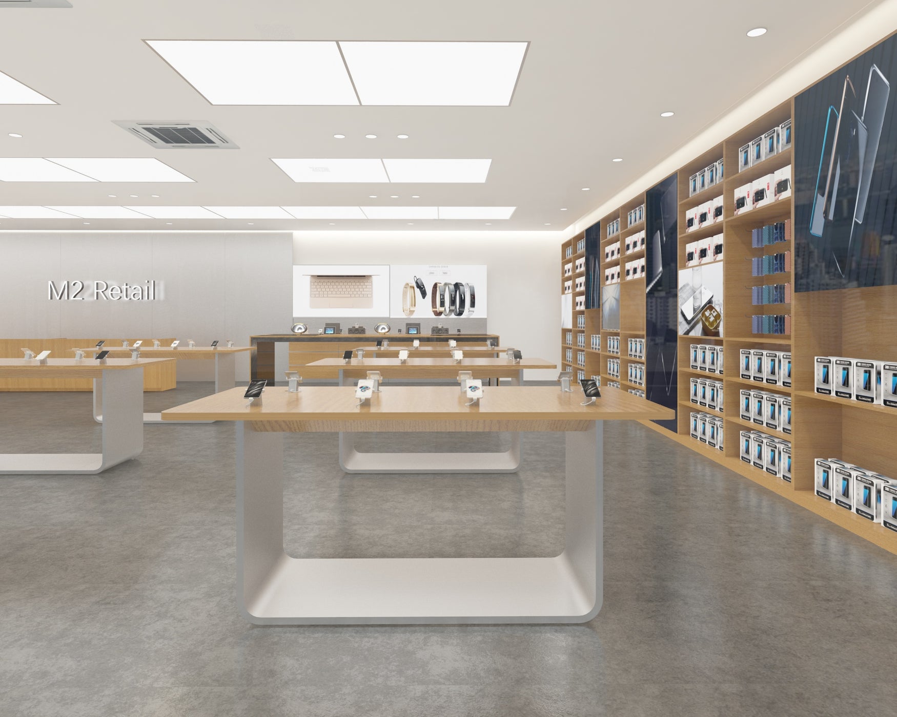 HUAWEI Wall Display Cabinet | Cell Phone Display Showcase Price — M2 Retail