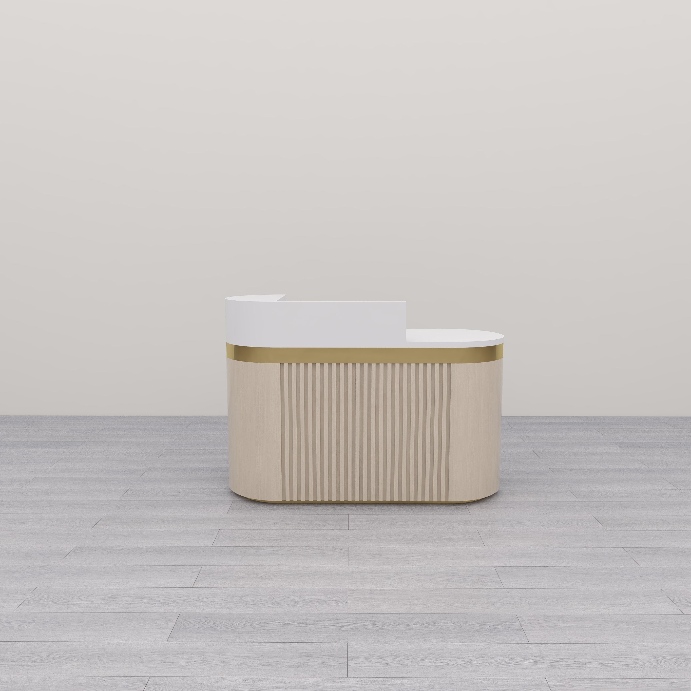 Morandi Timber Reception Desk Custom — M2 Retail