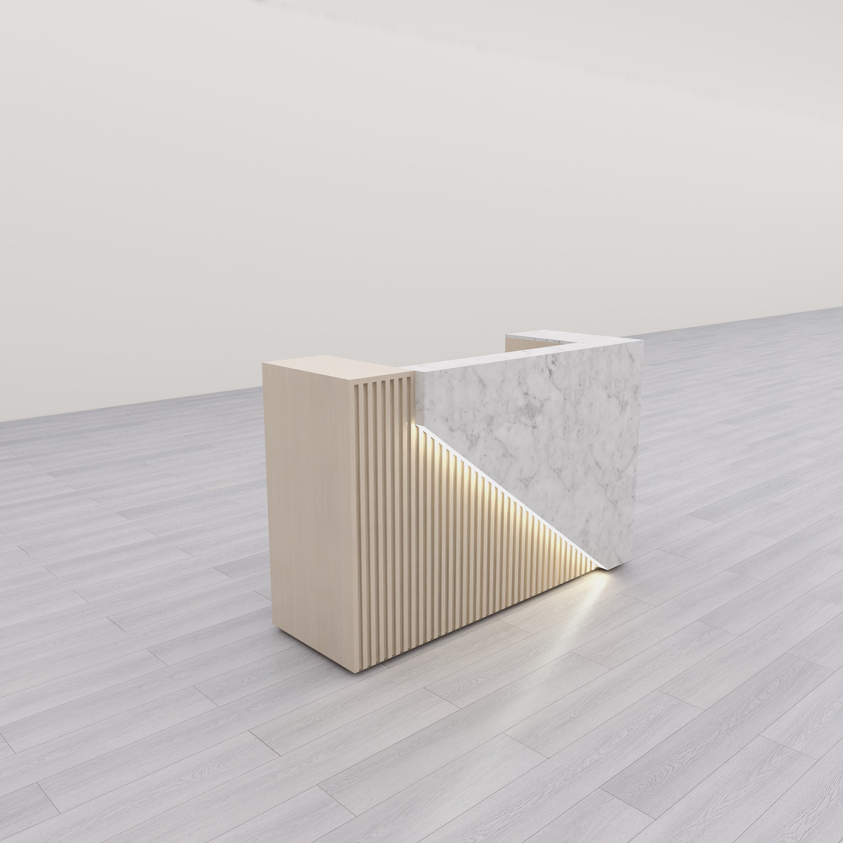 Crius Marble LED Reception Desk — M2 Retail