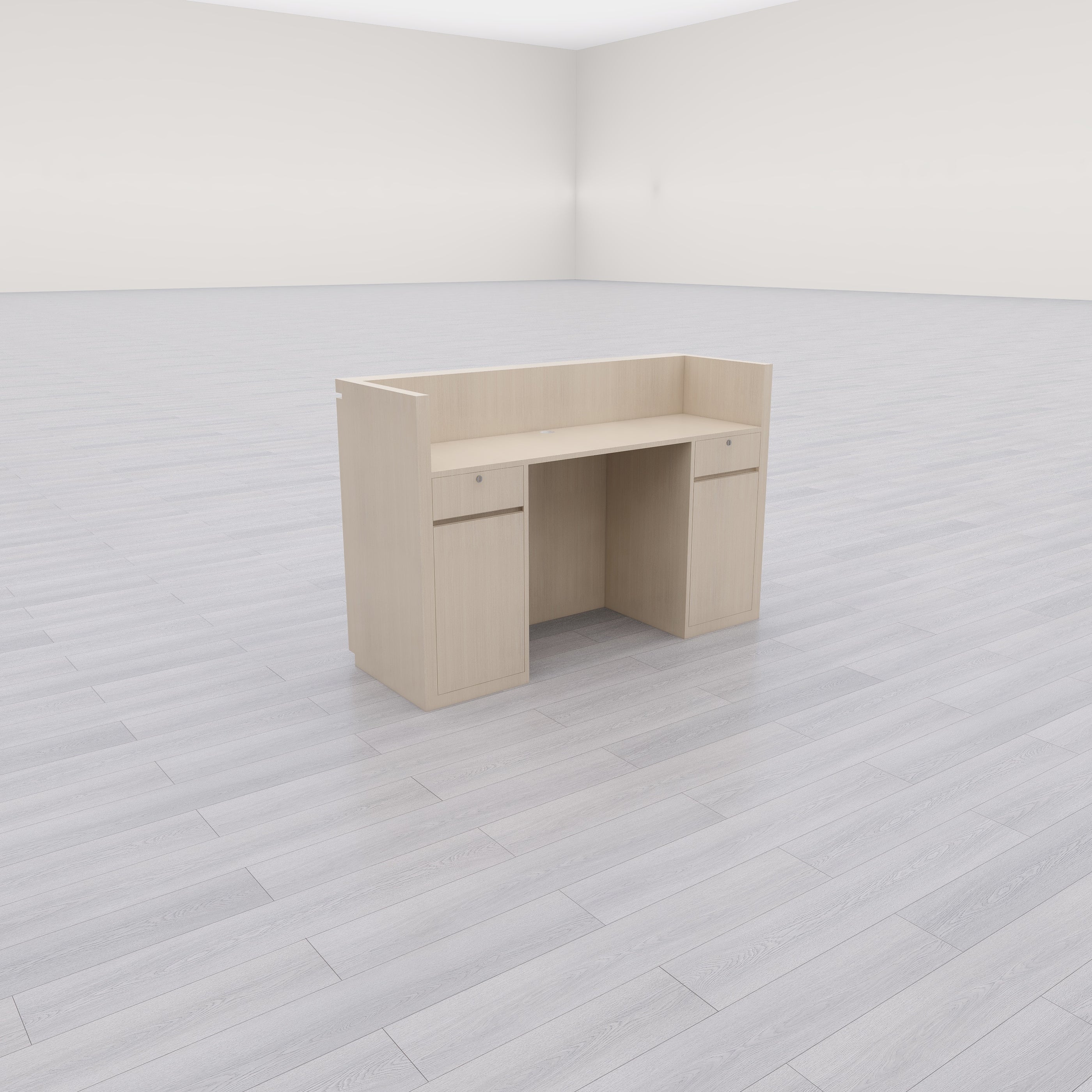 Crius Timber Reception Desk Custom — M2 Retail