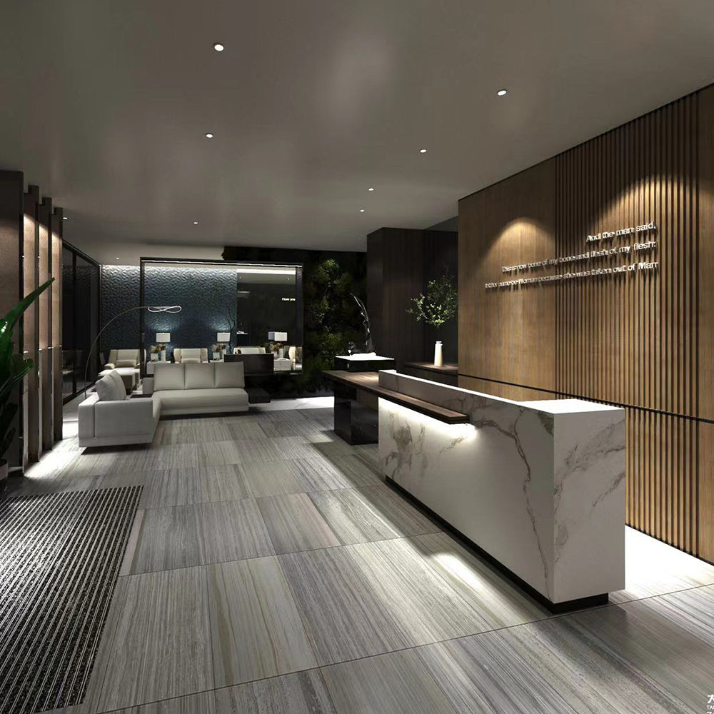 Thea Custom Reception Desk — M2 Retail