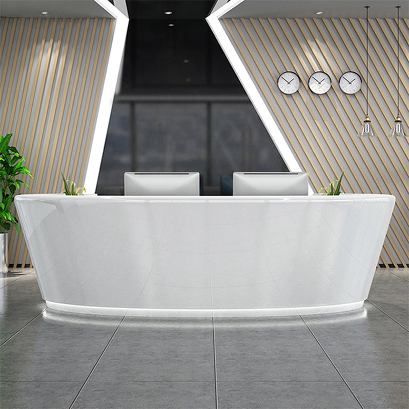 Customized Luxury Curved Reception Desk for Hotel Office in Solid ...