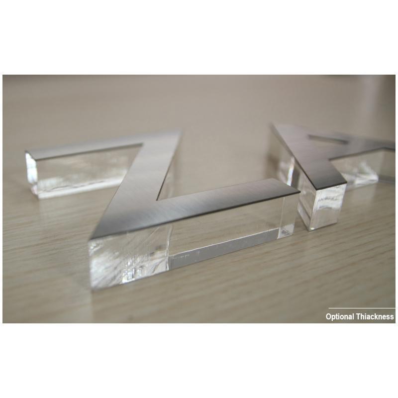 3D Acrylic Letters with Stainless Steel for Reception Wall — M2 Retail