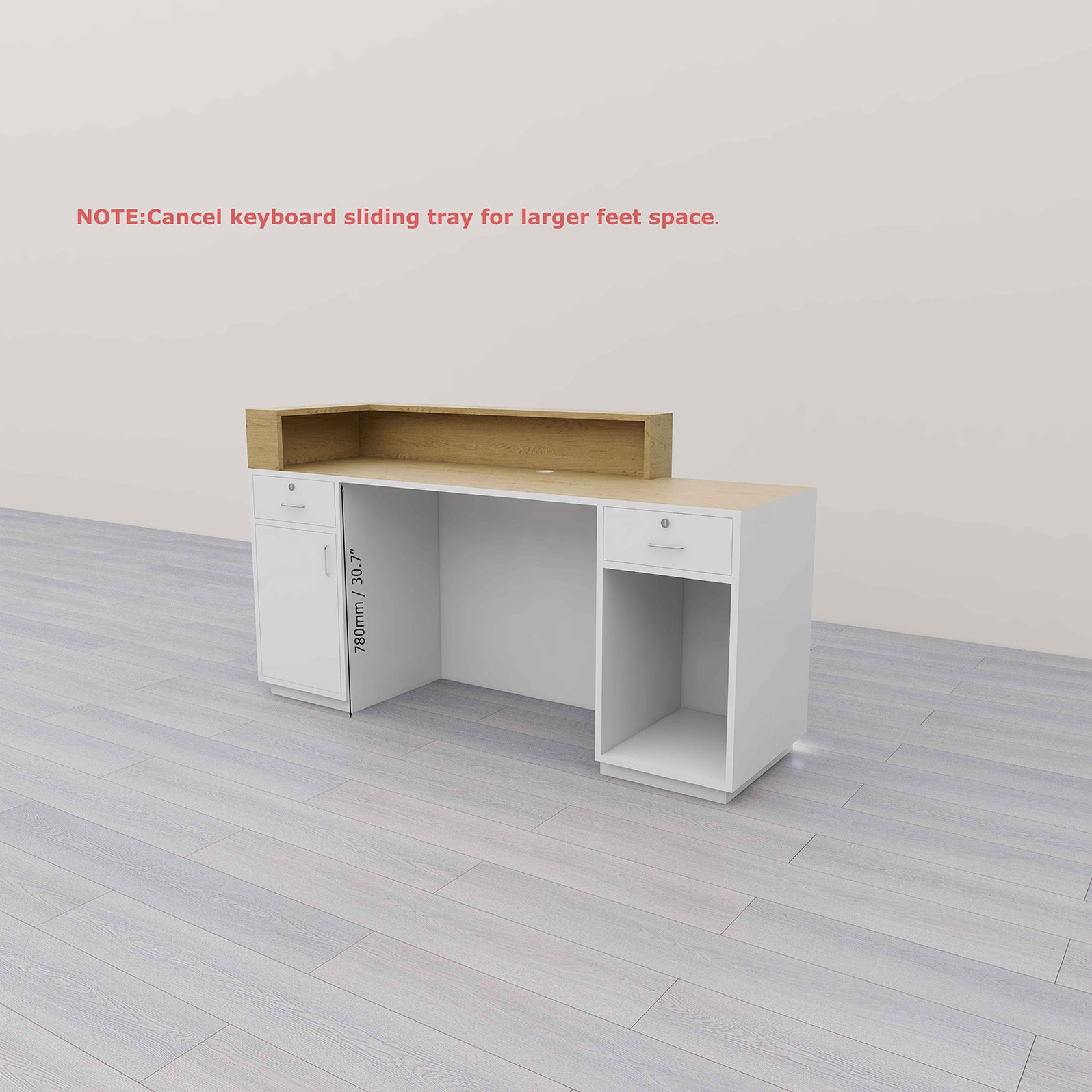 Aine Pencil Reception Desk of High Quality - M2 Retail