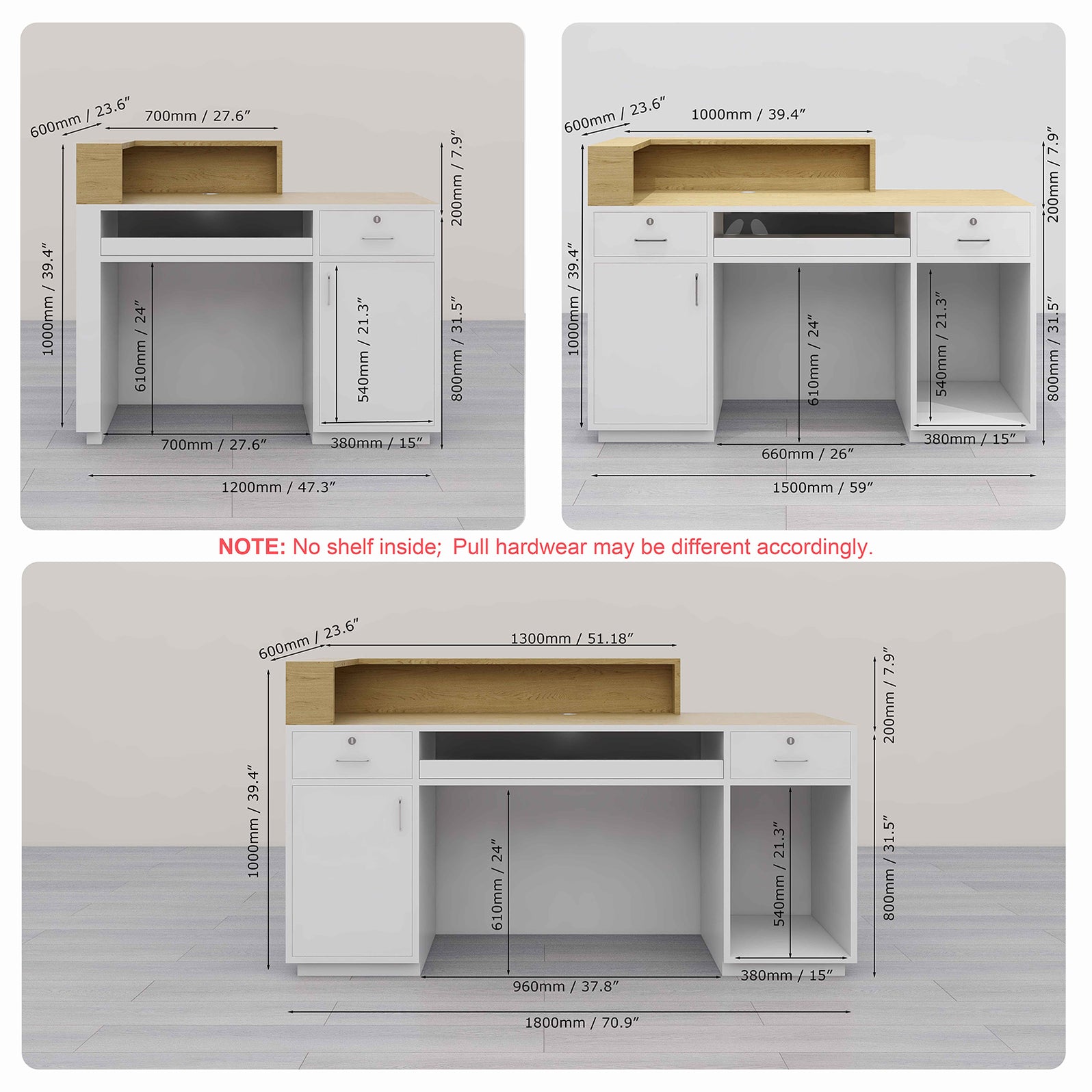 Aine Pencil Reception Desk of High Quality - M2 Retail