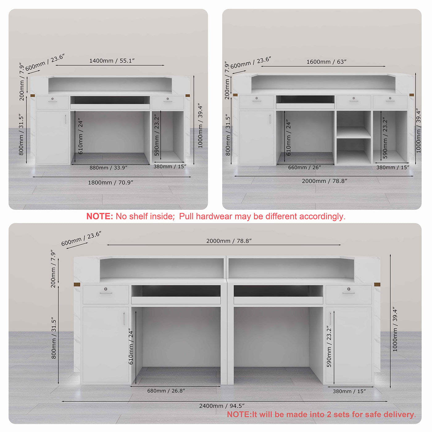 Monroe Large Retail Reception Desk of High Quality - M2 Retail