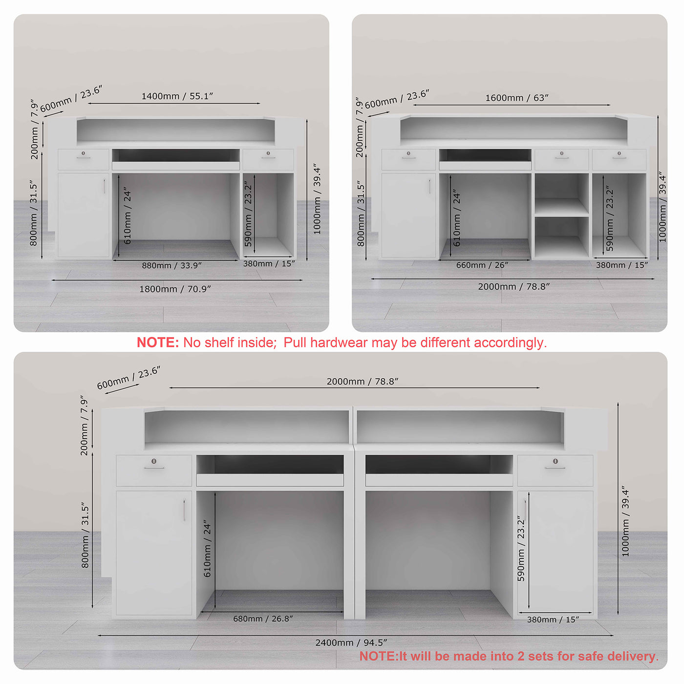 Monroe Large Retail Reception Desk of High Quality - M2 Retail