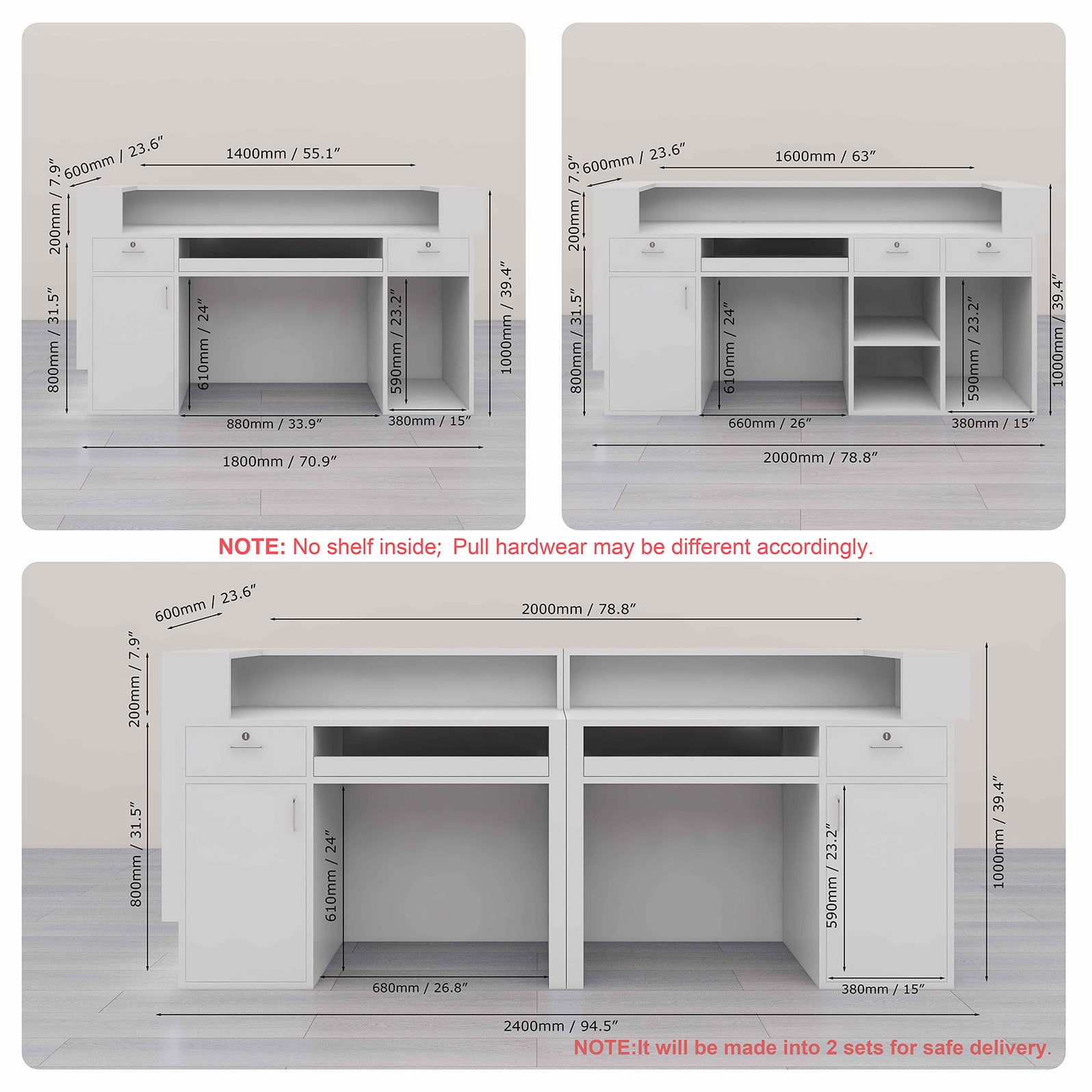 Monroe Large Retail Reception Desk of High Quality - M2 Retail