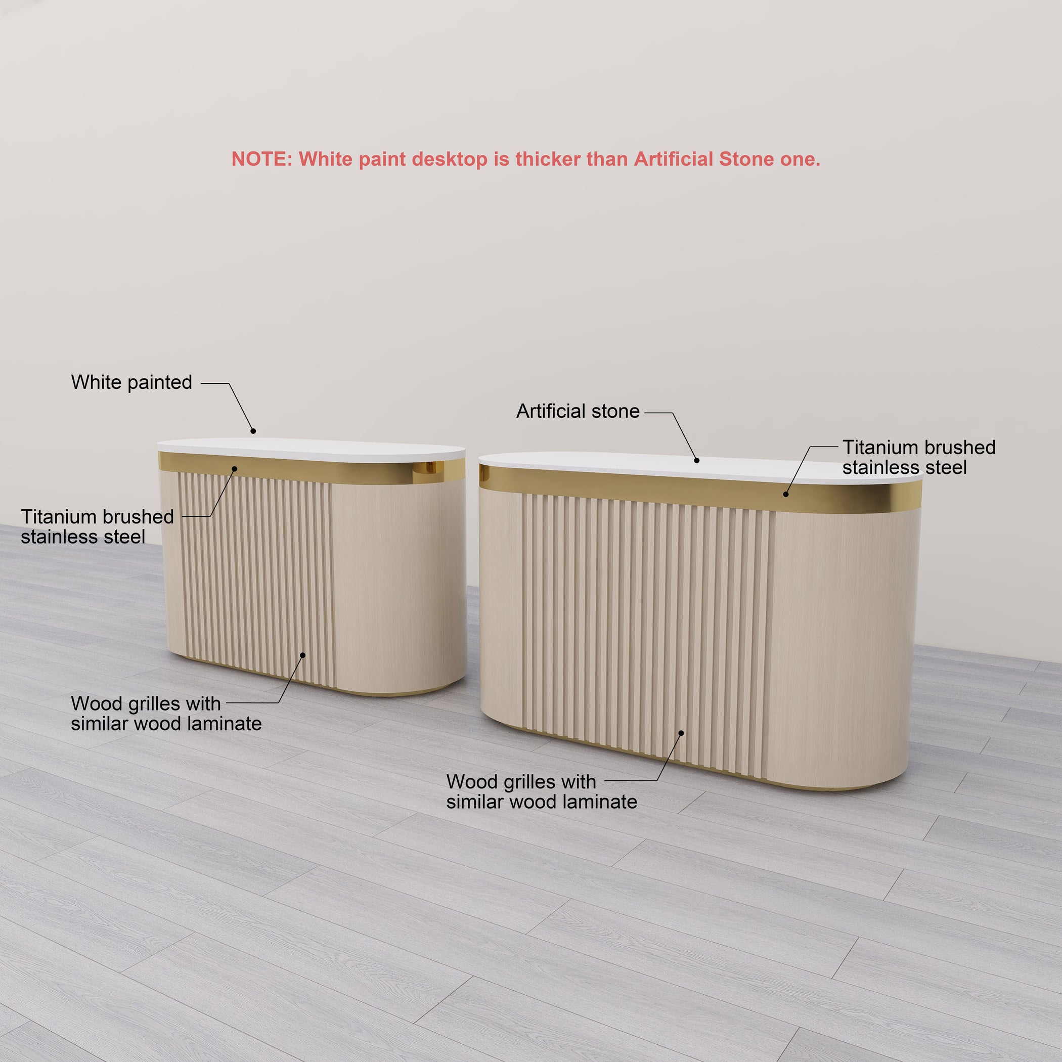 Morandi Timber Reception Desk Custom — M2 Retail