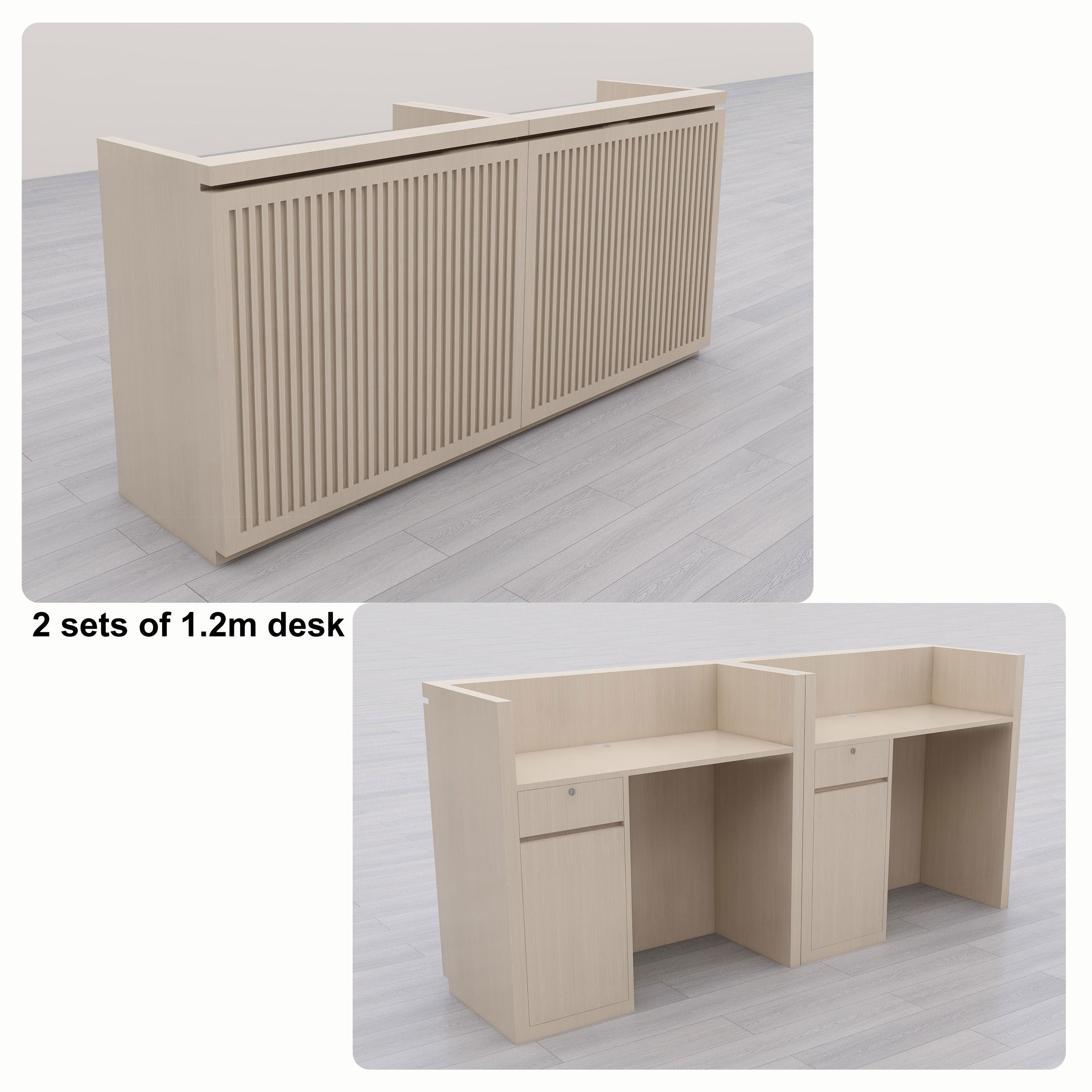 Crius Timber Reception Desk Custom — M2 Retail