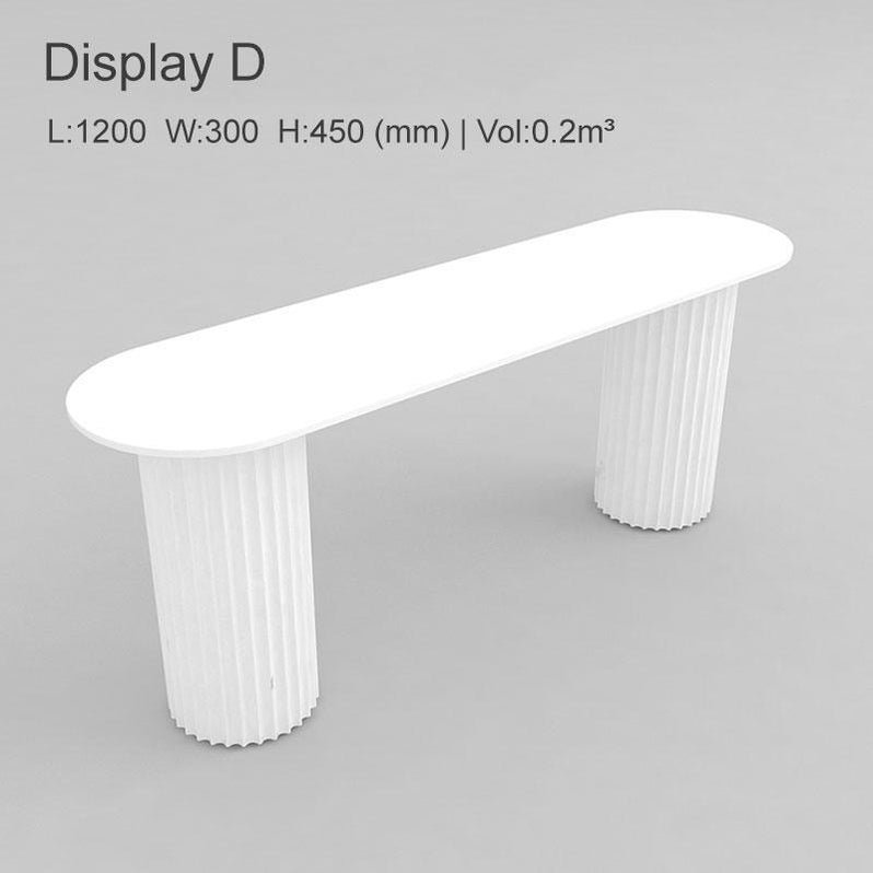 Corrugated White Wood Painting Window Display Props Eyewear Shop Round ...