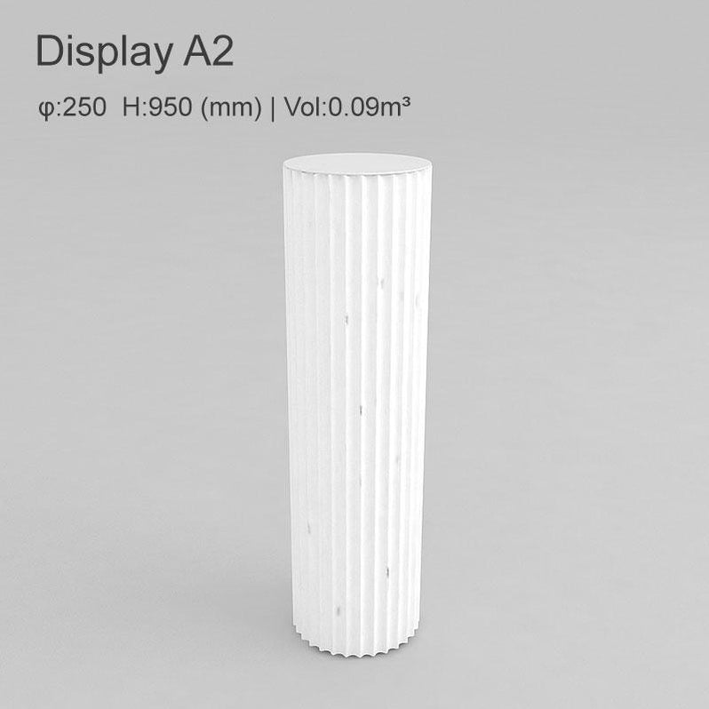 Corrugated White Wood Painting Window Display Props Eyewear Shop Round ...