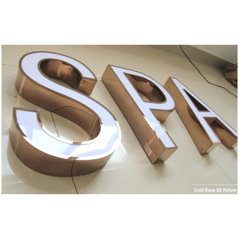 Front Lit Acrylic Shop Front Sign Stainless Steel Channel Letter Bespo ...