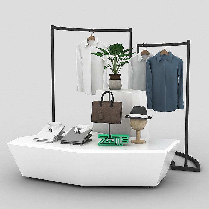 Geometric Modern Window Display for Fashion Retail Stores White Painti ...