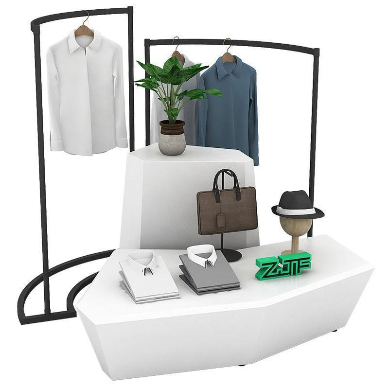 Geometric Modern Window Display for Fashion Retail Stores White Painti ...