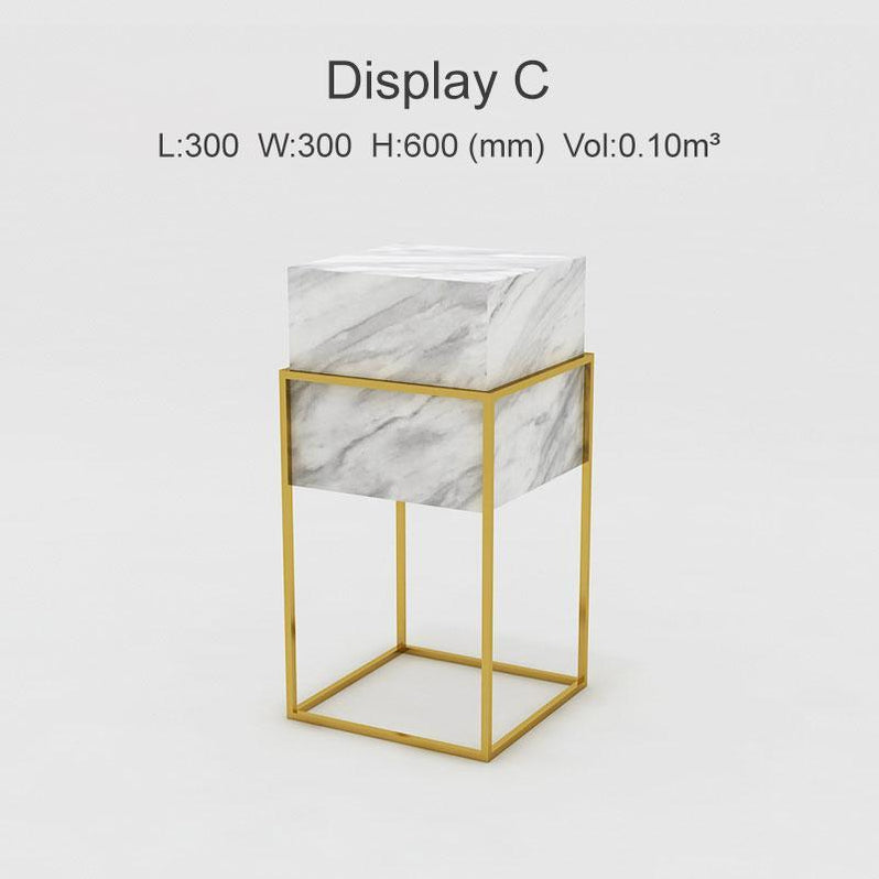 Gold & Marble Laminate Clothing/ Bags/ Shoes Retail Display Window Sho ...