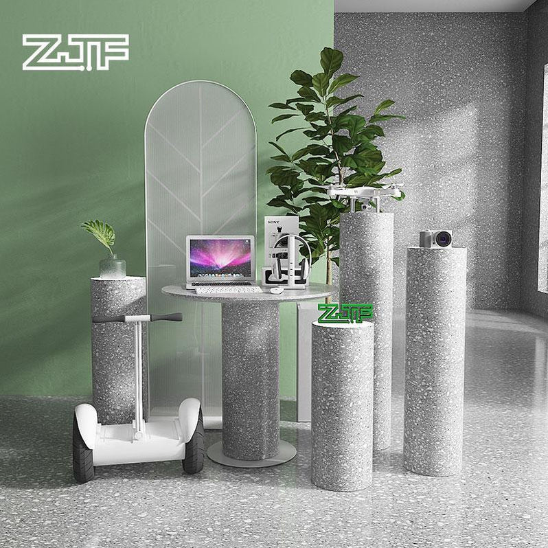 LED Round Window Display Props Shop Display Plinth Concreat Made for R ...