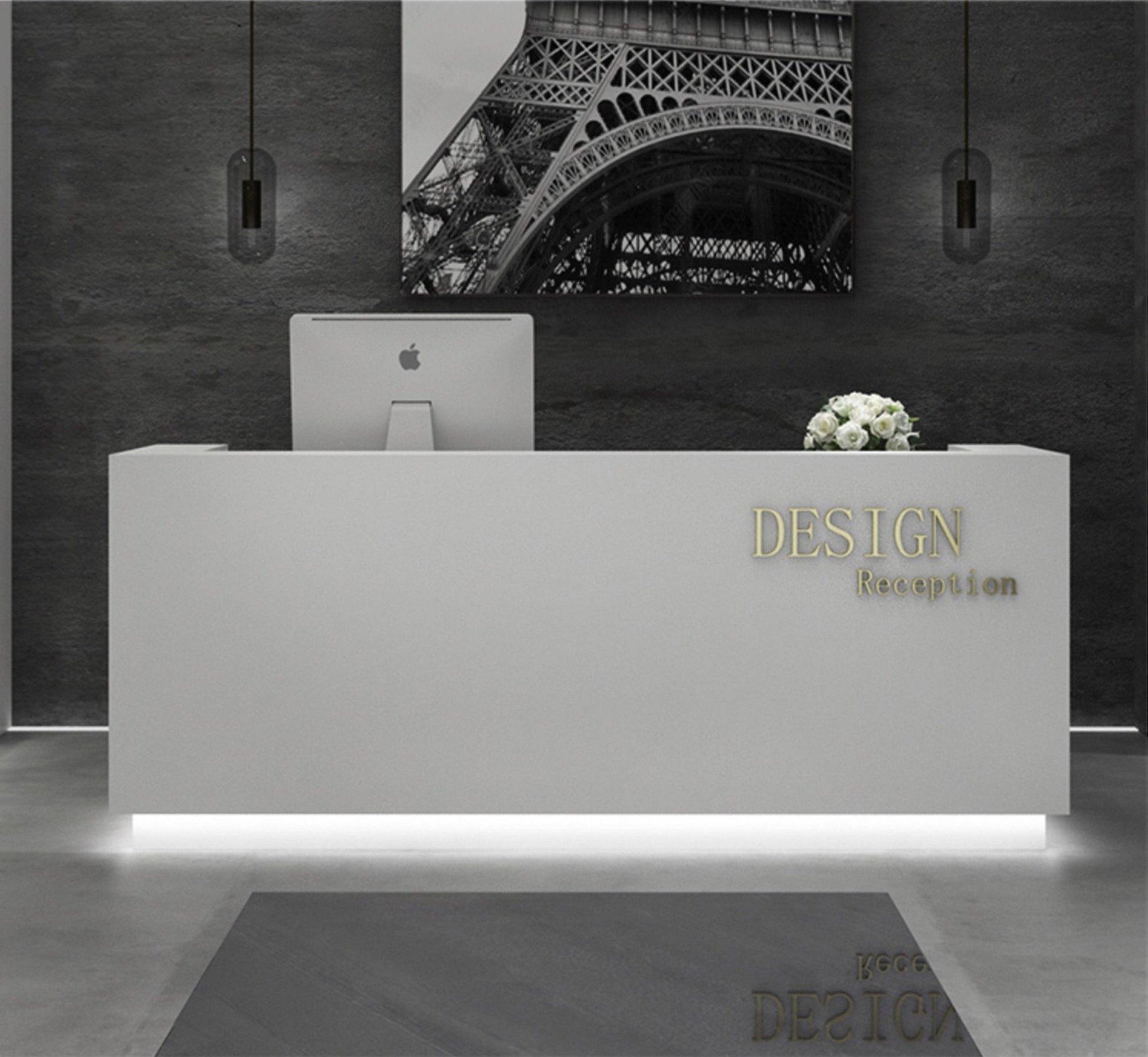 Bendis White Retail Reception Desk of High Quality - M2 Retail