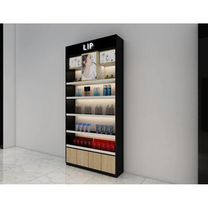 Modern wood painting shop in shop cosmetic display counter made in chi ...