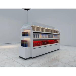 Modern wood painting shop in shop cosmetic display counter made in chi ...