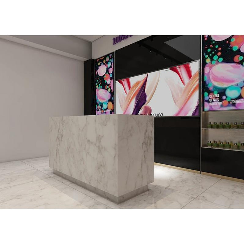 Modern wood painting shop in shop cosmetic display counter made in chi ...