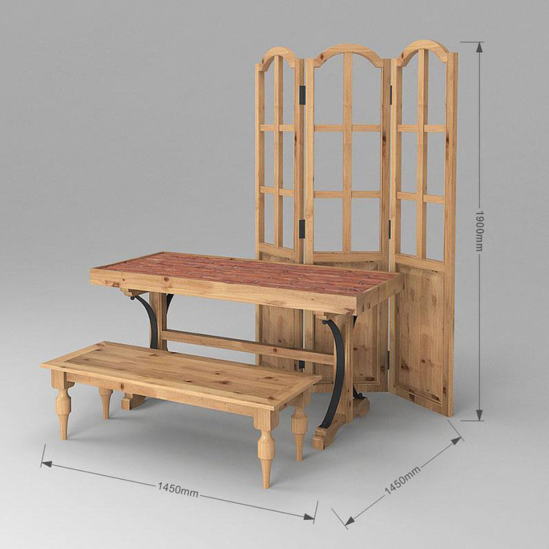 Natural Modern Style Solid Wood Shop Front Display Table Goup Design f ...