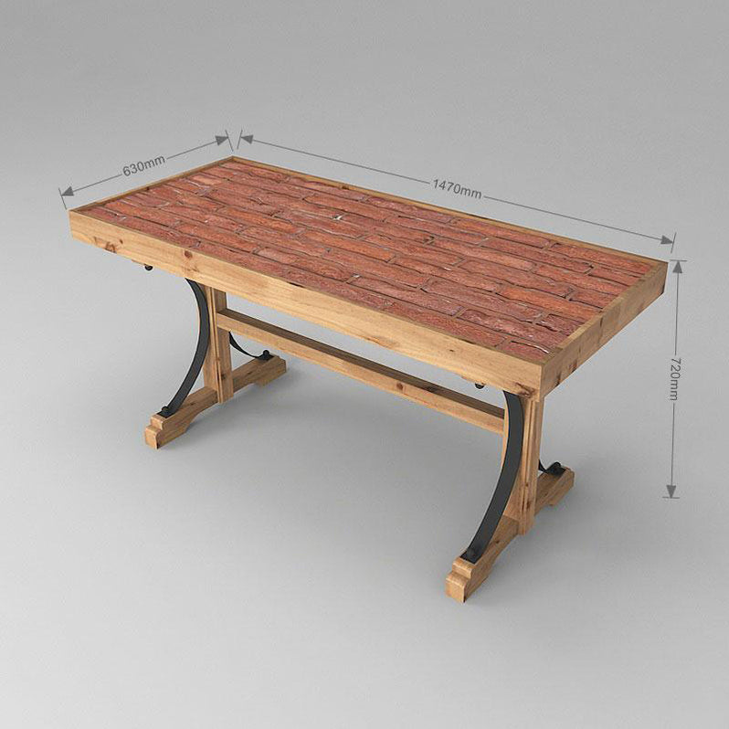 Natural Modern Style Solid Wood Shop Front Display Table Goup Design f ...