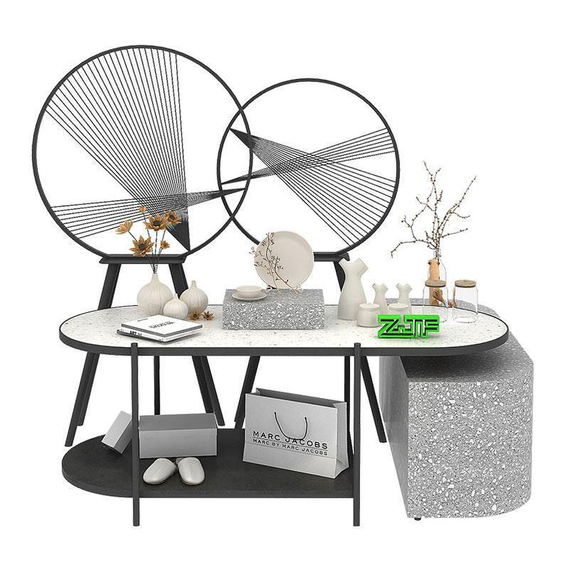 Retail Store Shop Display Window Uneven Group Promotion Table Gondola ...